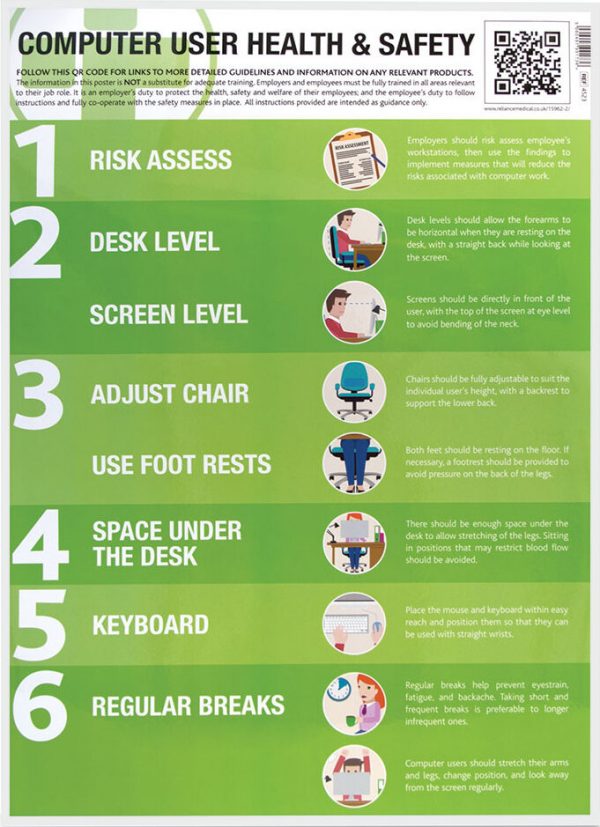 Poster: Computer User Health & Safety - Reliance Medical
